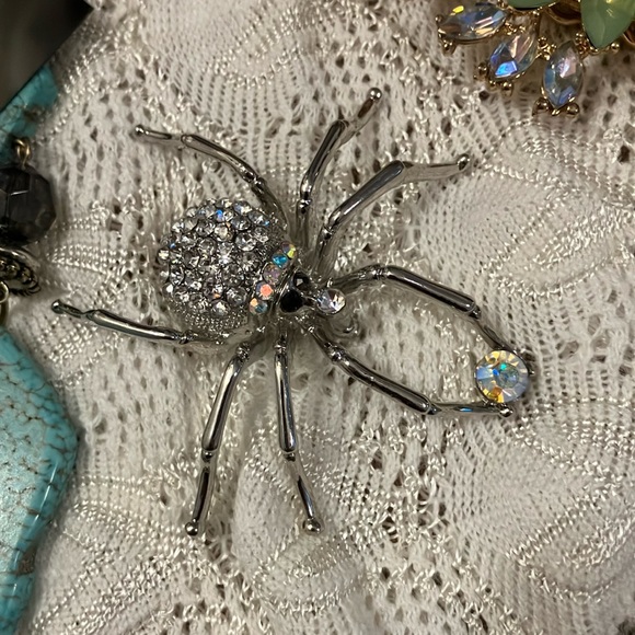 Jewelry | Creepy But Beautiful Spider Pin | Poshmark